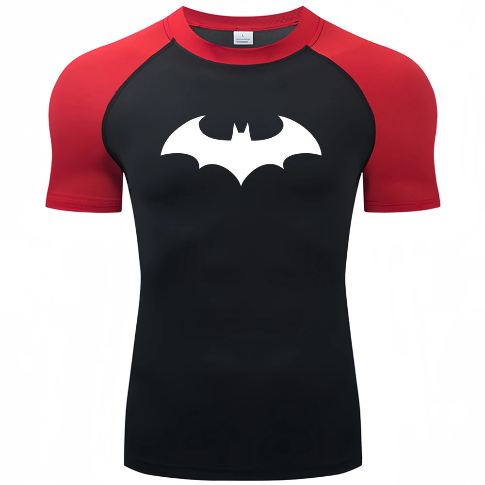 Men-s-Bat-Print-T-Shirt-Tight-Quick-Dry-Compression-Shirt-Gym-Fitness-T ...