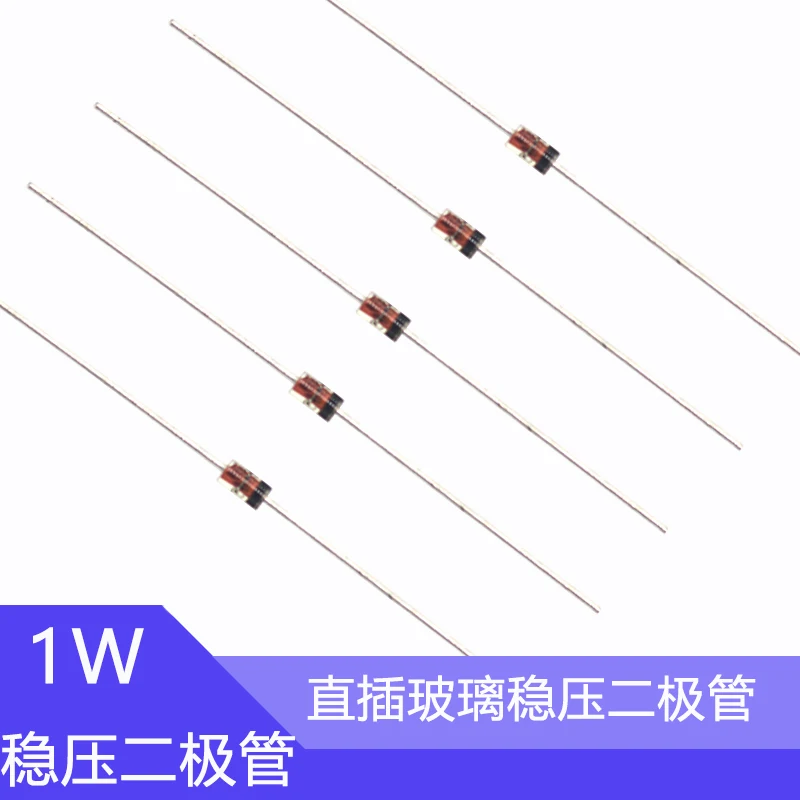 50pcs 제너 다이오드 새로운 원본 1n4750a 1n4750 1n4751a 1n4751 Do-41 1w 27v 30v ...