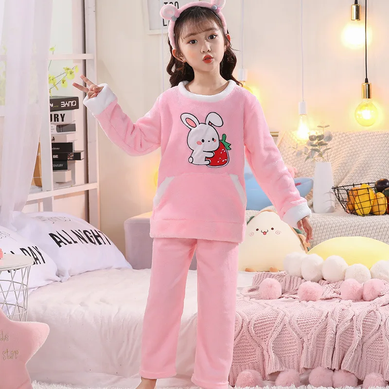 Conjunto-de-Pijamas-de-invierno-para-ni-os-ropa-de-dormir-de-franela-c ...