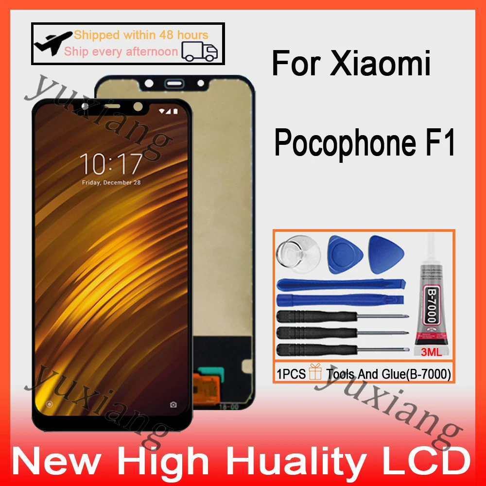 오리지널 샤오미 포코폰 F1 Poco F1 LCD 디스플레이, 터치 스크린 디지타이저 LCD 프레임 교체| | - AliExpress