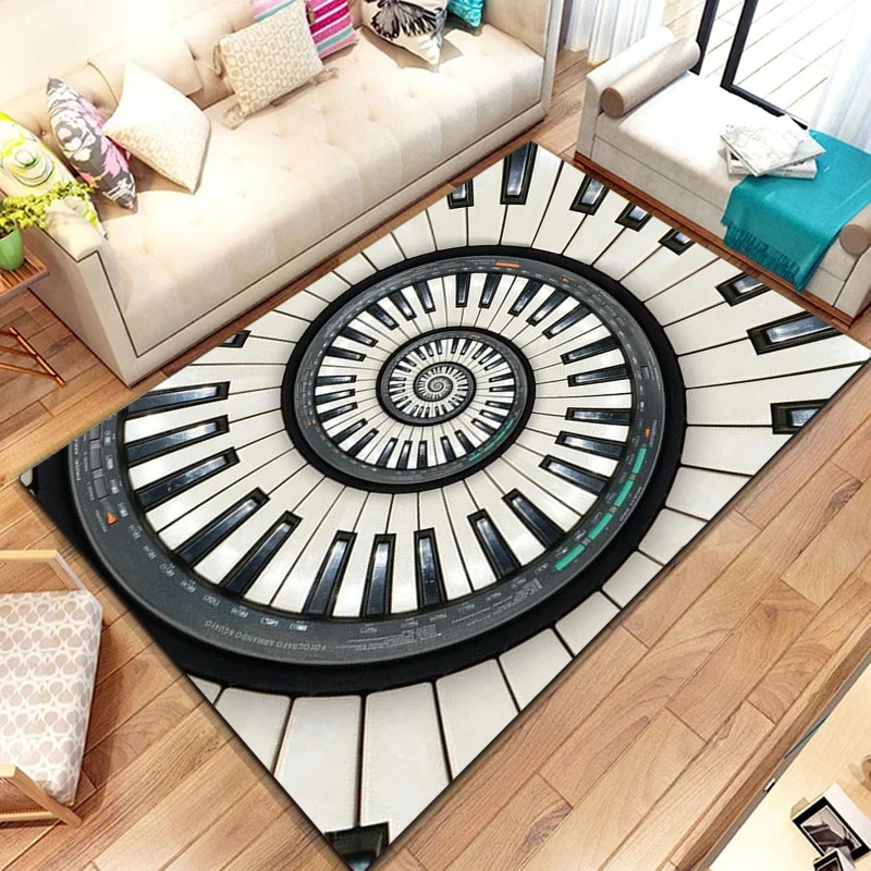 Piano-Keyboard-Carpet-Music-Theme-Area-Rug-Non-Slip-Indoor-Floor-Mat ...