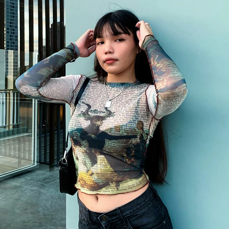 Harajuku-Vintage-Print-Mesh-T-Shirts-Women-See-Through-Crop-Tops-Grunge-Harajuku-Long-Sleeve ...