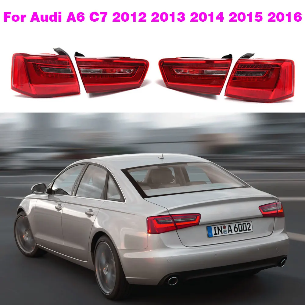 LED Rear Tail Light For Audi A6 C7 2012 2013 2014 2015 2016 Sedan Brake ...