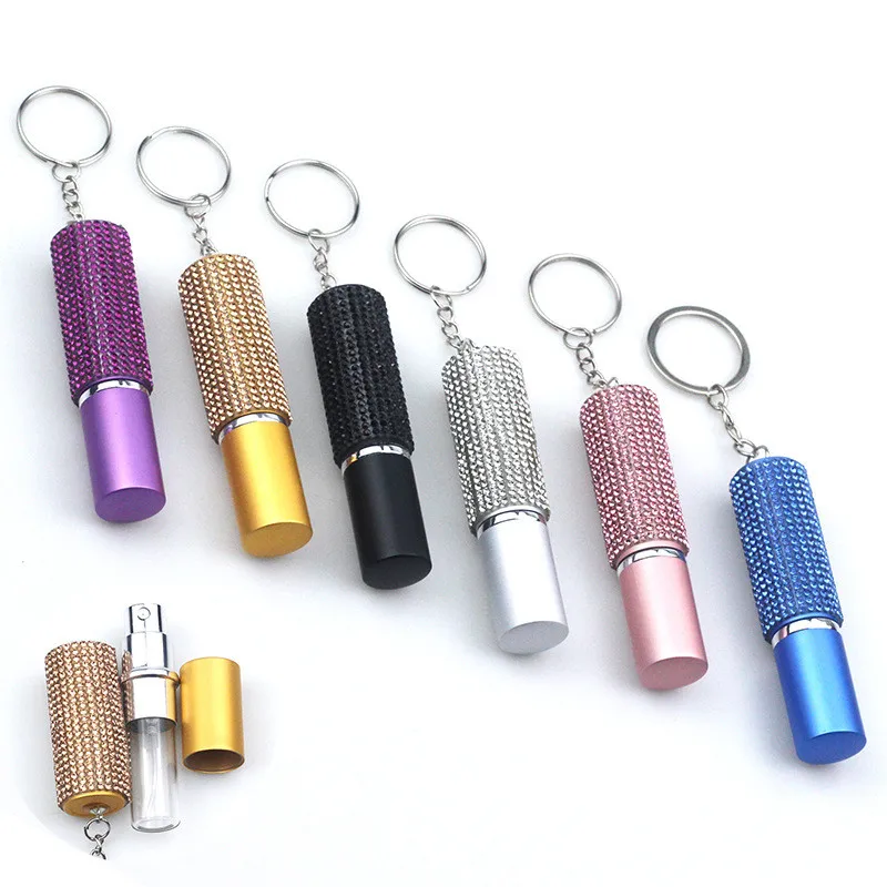 10ml-Crystal-Shiny-Rhinestone-Anti-Wolf-Spray-Bottle-Keychain-Perfume ...