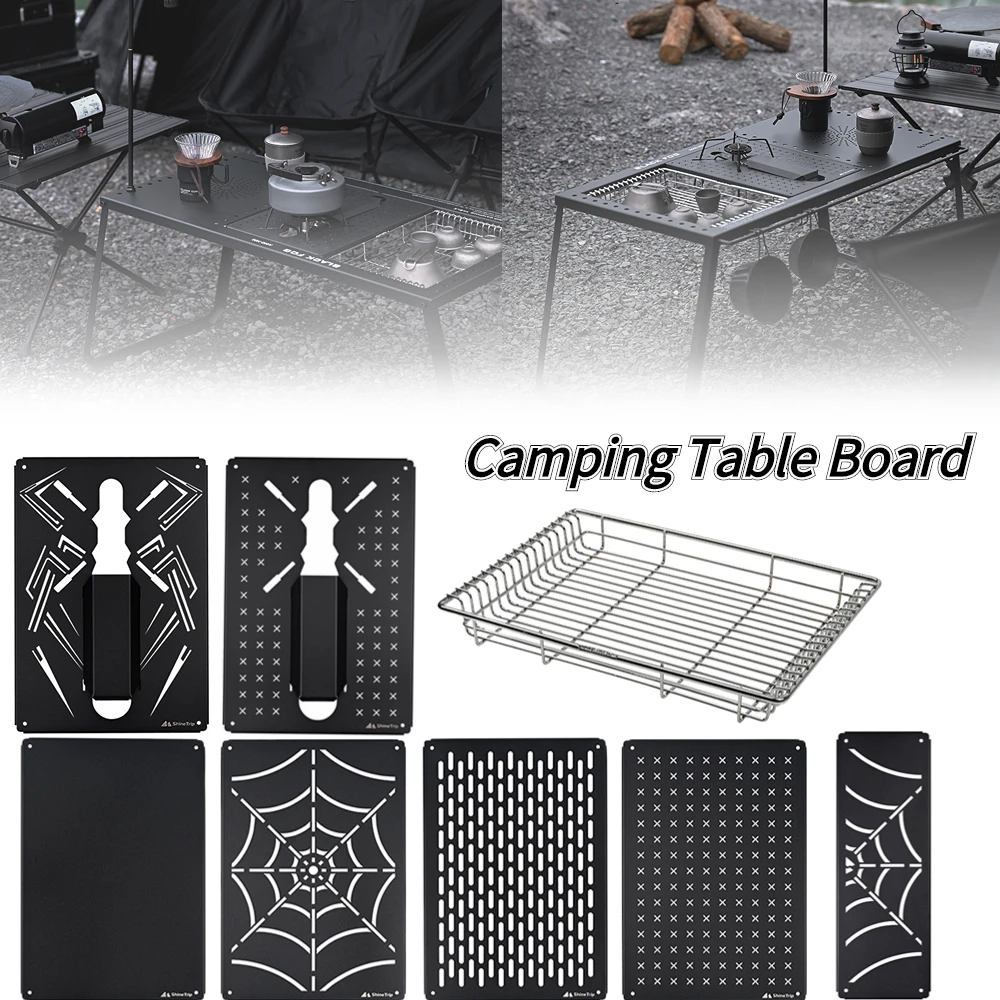 Camping-Foldable-Table-Board-Outdoor-Picnic-Barbecue-Tableware-Shelf ...