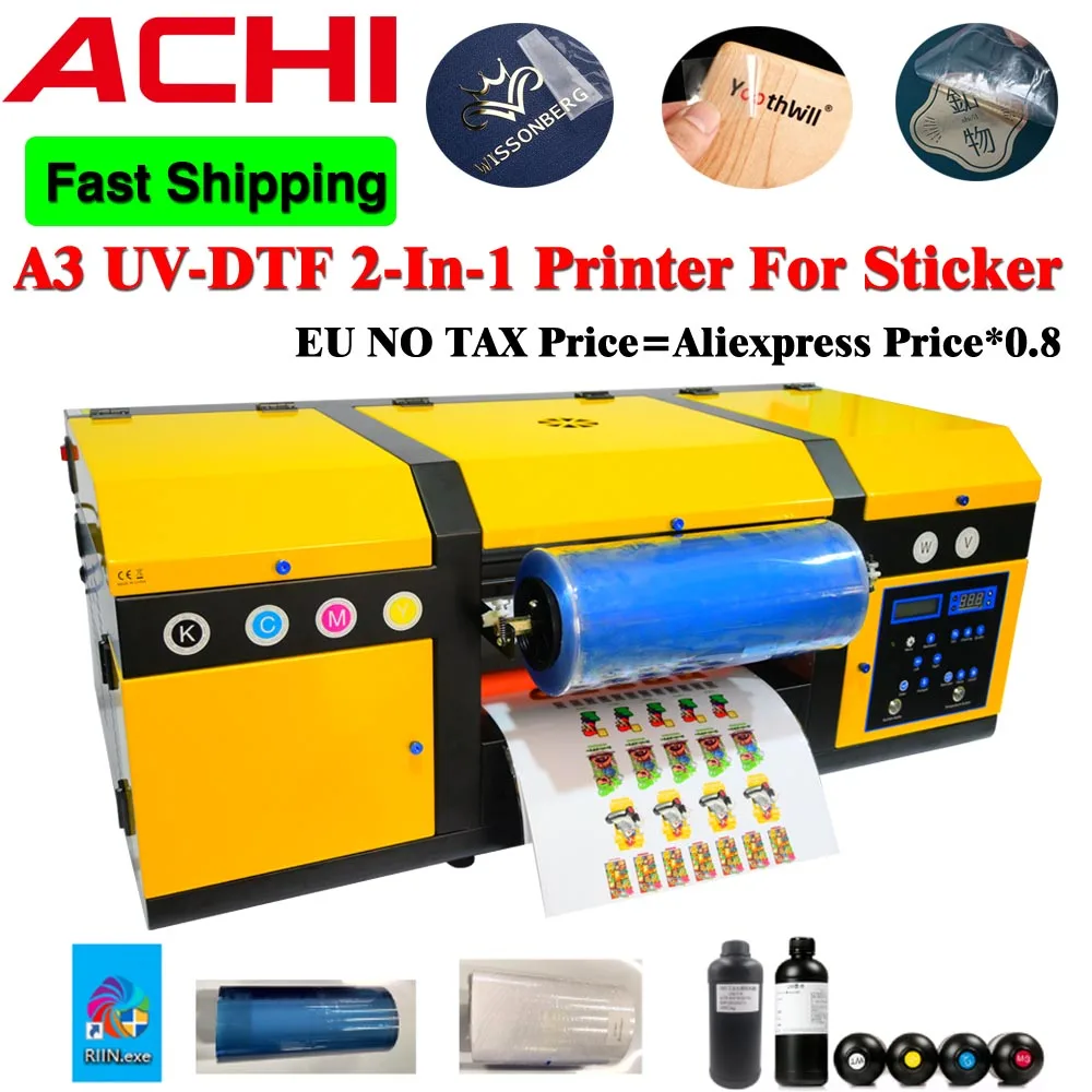 A3-UV-DTF-Printer-Laminating-2-in-1-Varnish-Gliding-Printer-Sticker-Waterproof-Dustproof-for ...