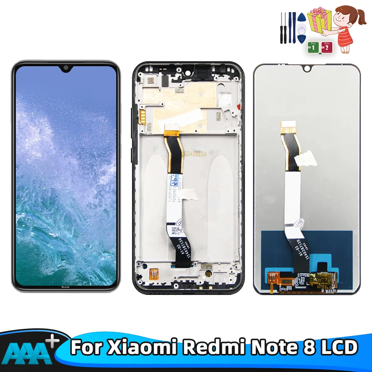 6.3" Original Lcd For Xiaomi Redmi Note 8 Touch Screen Replacement Lcd Display, For Redmi Note8 ...