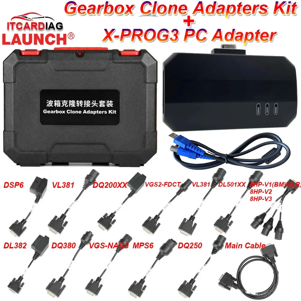 LAUNCH-X431-X-PROG3-PC-Adaptor-PC-Tool-Gearbox-Clone-Connectors-Package ...