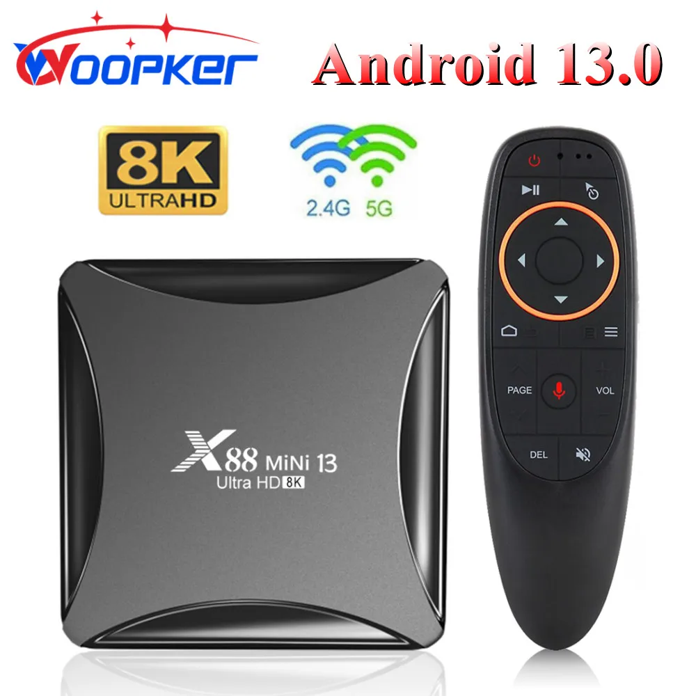 Woopker Android 13 TV BOX X88 Mini 13 RK3528 8K Ultra HD Smart TVBox ...