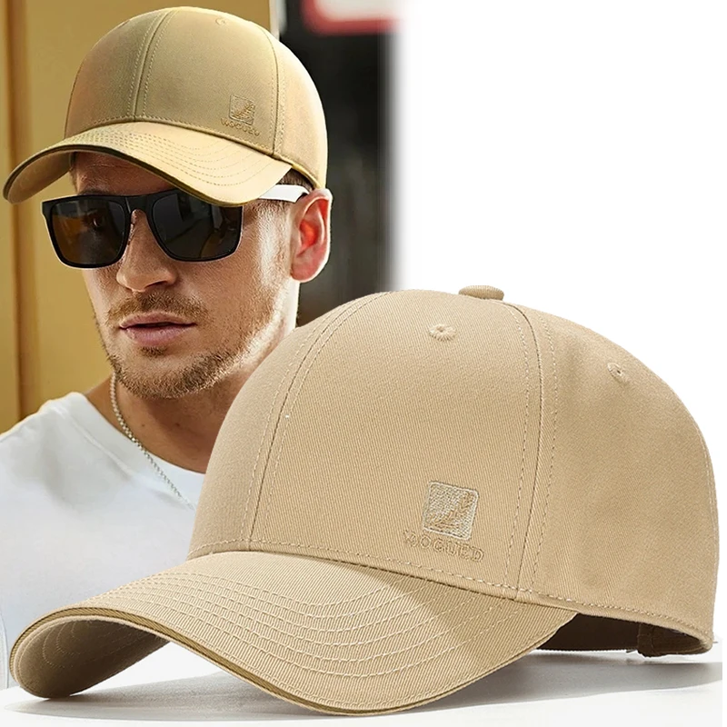 Khaki-Cotton-Winter-Baseball-Cap-For-Men-Women-Sun-Hat-Hard-Structured-Outdoor-Sports-Running ...