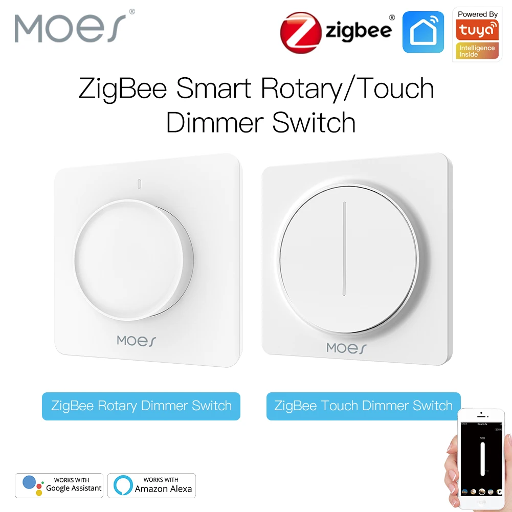 ZigBee Smart Rotary/Touch Light Dimmer Switch Smart Life/Tuya APP ...