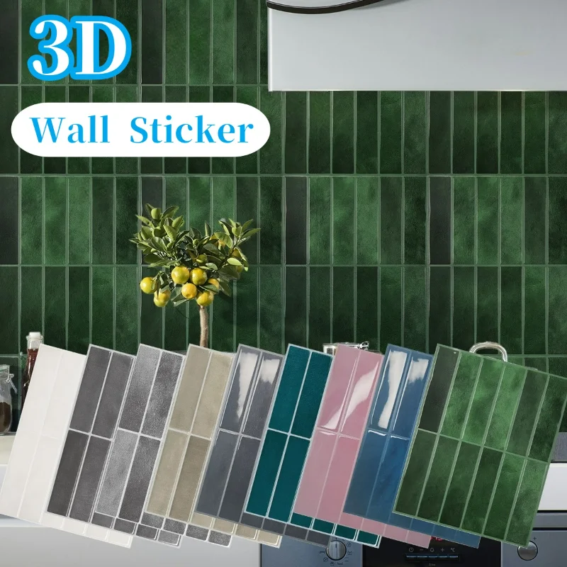 Kitchen 3D Wall Sticker Tile Room Decor Backsplashes Stickers Self ...