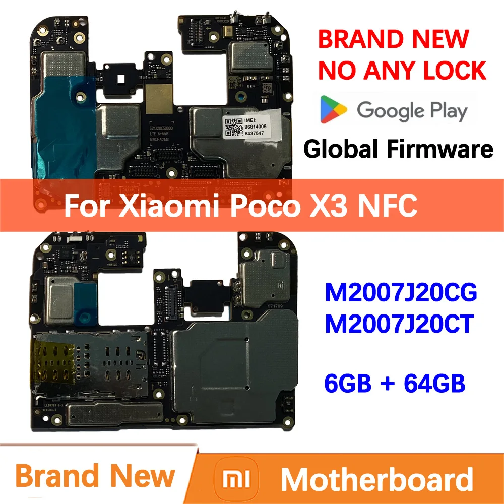 100-Brand-New-Motherboard-for-Poco-X3-NFC-Mainboard-Logic-Circuit-Board ...