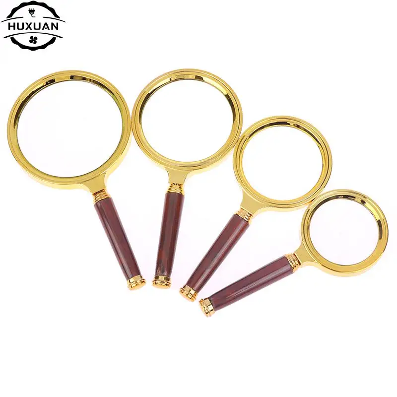 60mm 70mm 80mm 90mm Handheld 10X Magnifier Magnifying Glass Loupe ...