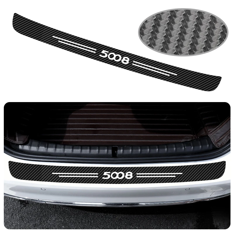 Carbon-Fiber-Protector-Car-Trunk-Protection-Plate-Film-For-Peugeot-5008 ...