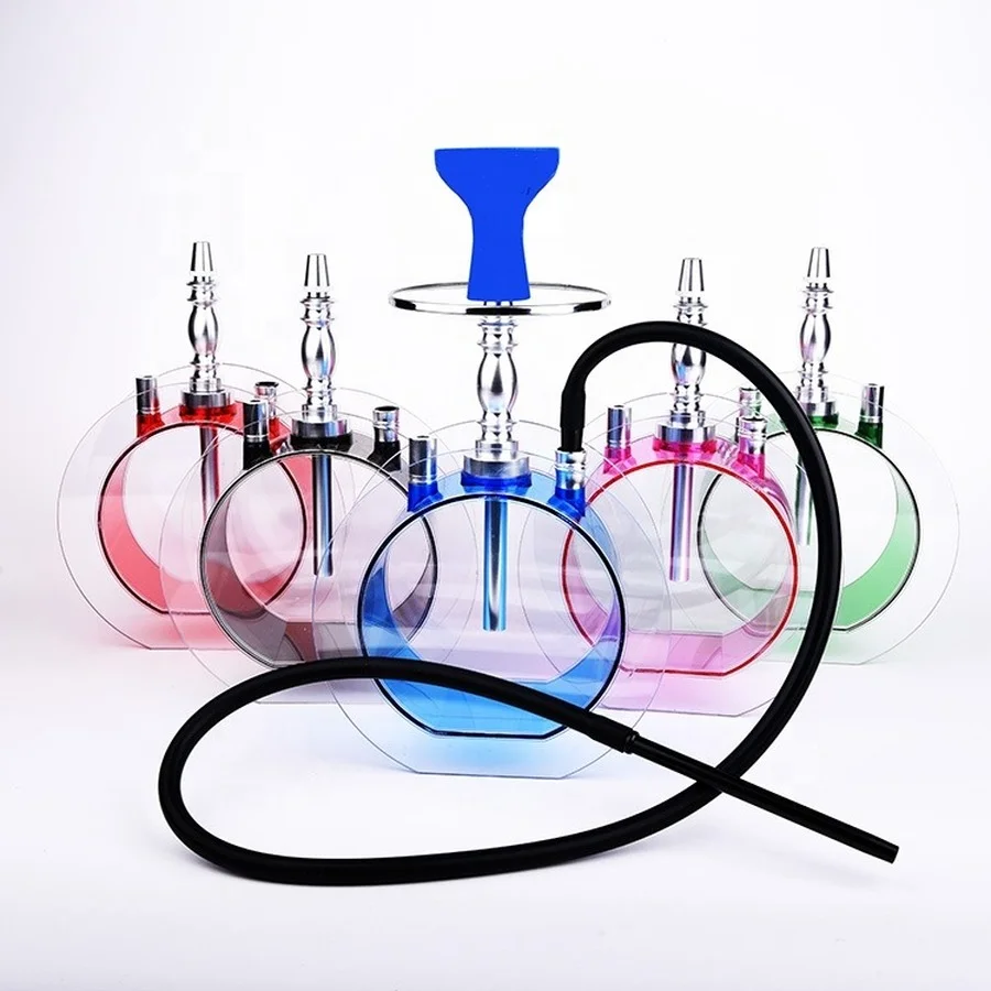 Portable Acrylic Chicha Tools Bowl Hose Metal Tongs Acrylic Round Pot ...