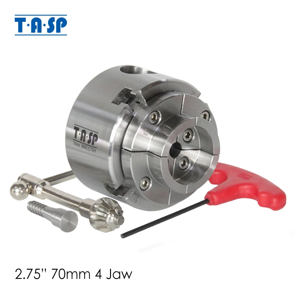 TASP 2.75" Scroll Chuck 70mm Wood Lathe Chuck 4 Jaws Self Centering M18 ...