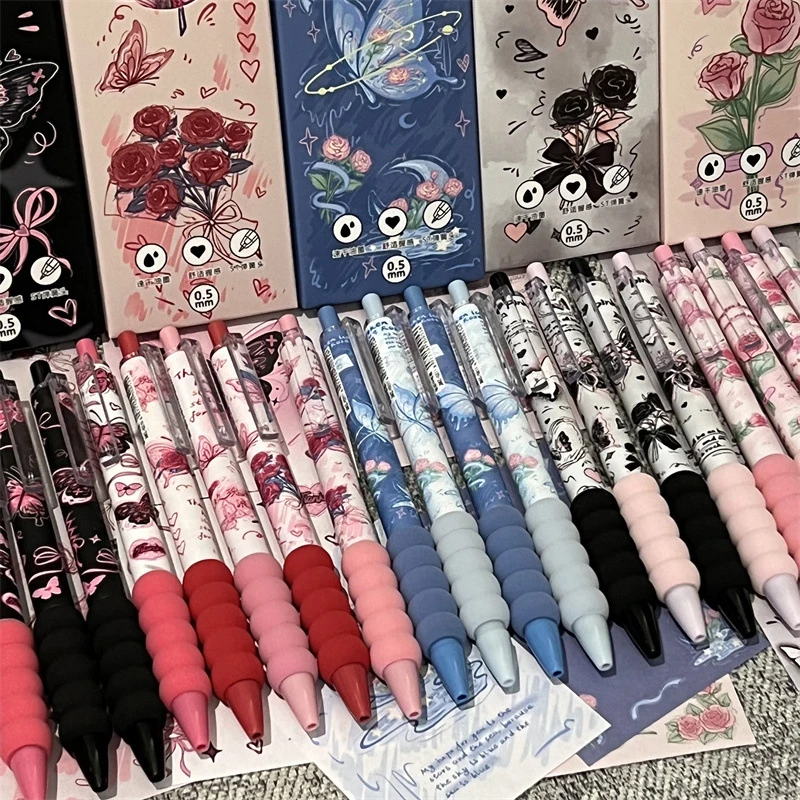 4Pcs-Kawaii-Butterfly-Gel-Pen-Black-Ink-Nib-Writing-Smooth-Soft-Grip ...