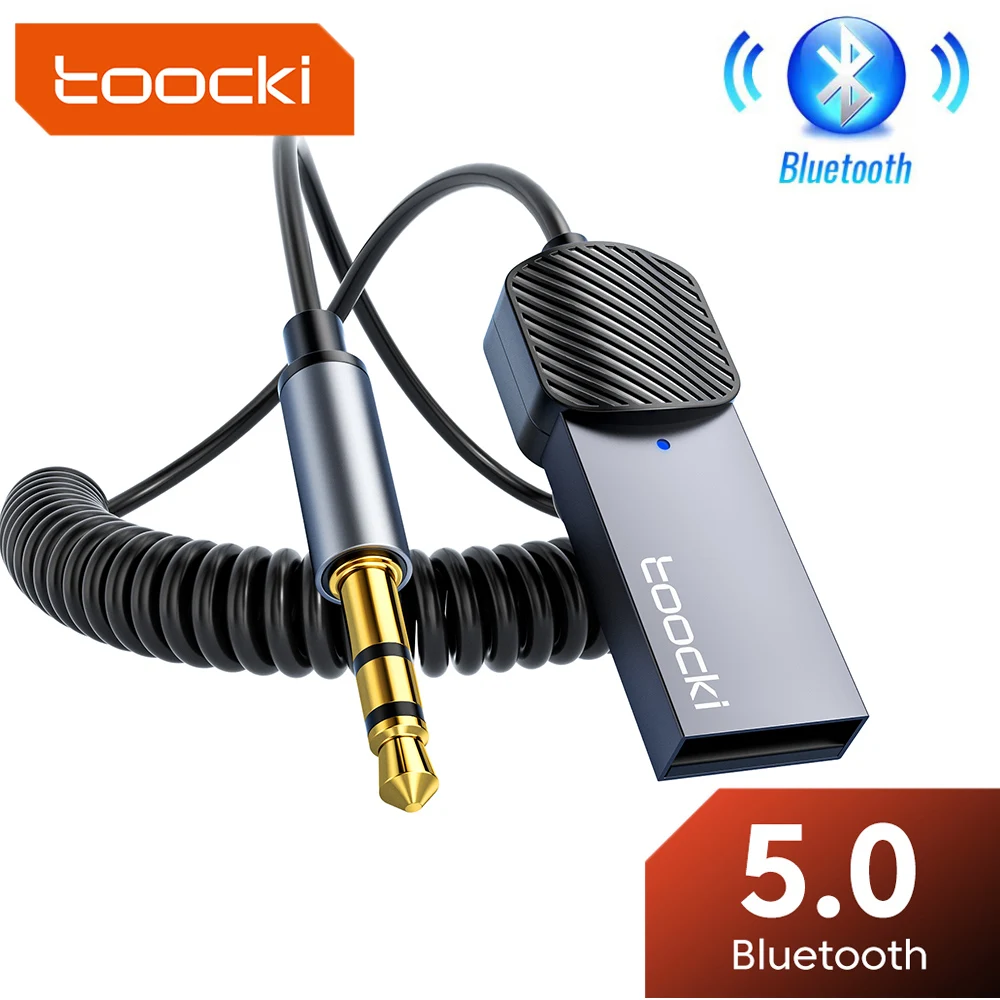 Toocki adaptador auxiliar para receptor Bluetooth de coche, conector ...