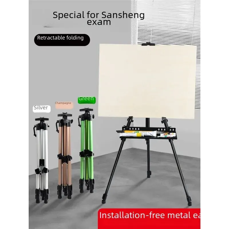 Aluminum-Alloy-Folding-Easel-Sketching-4k-Solid-Wood-Art-Board-Multi ...