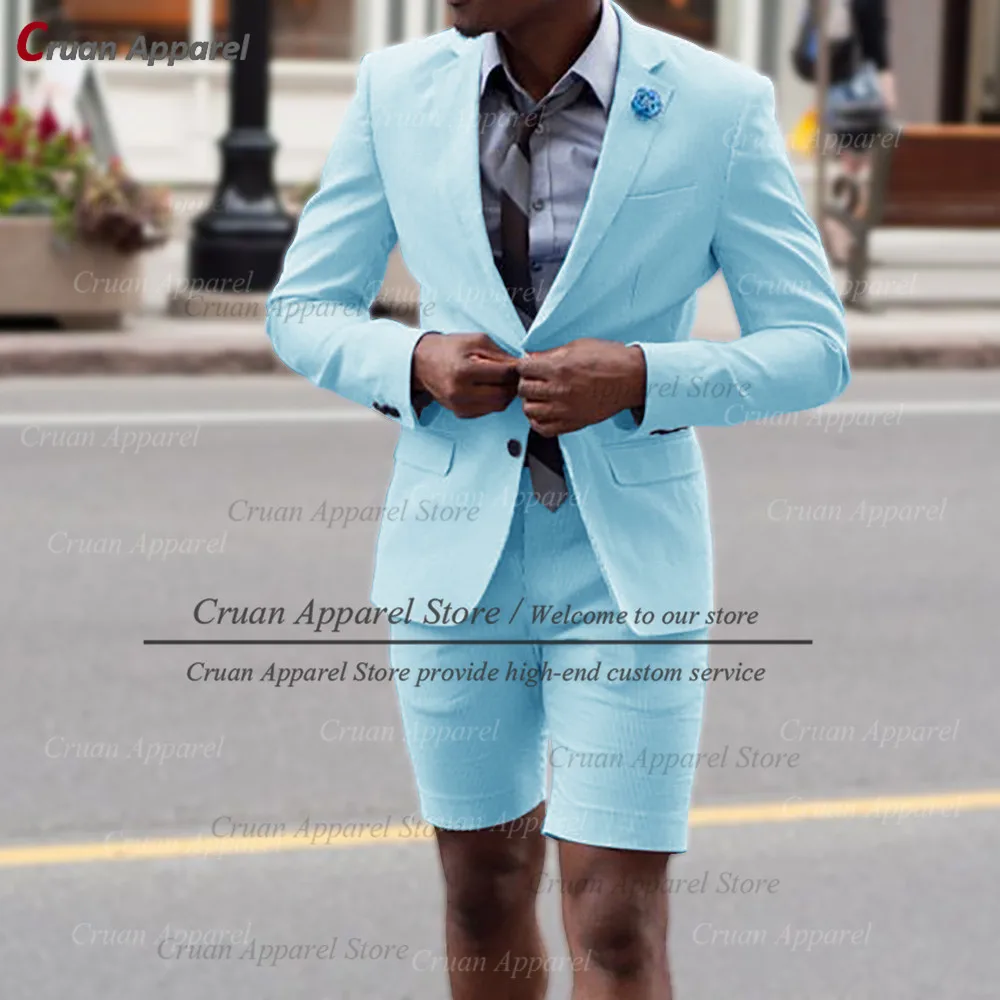 20-Colors-Summer-Sky-Blue-Men-Suit-with-Shorts-Set-Groomsmen-Groom ...
