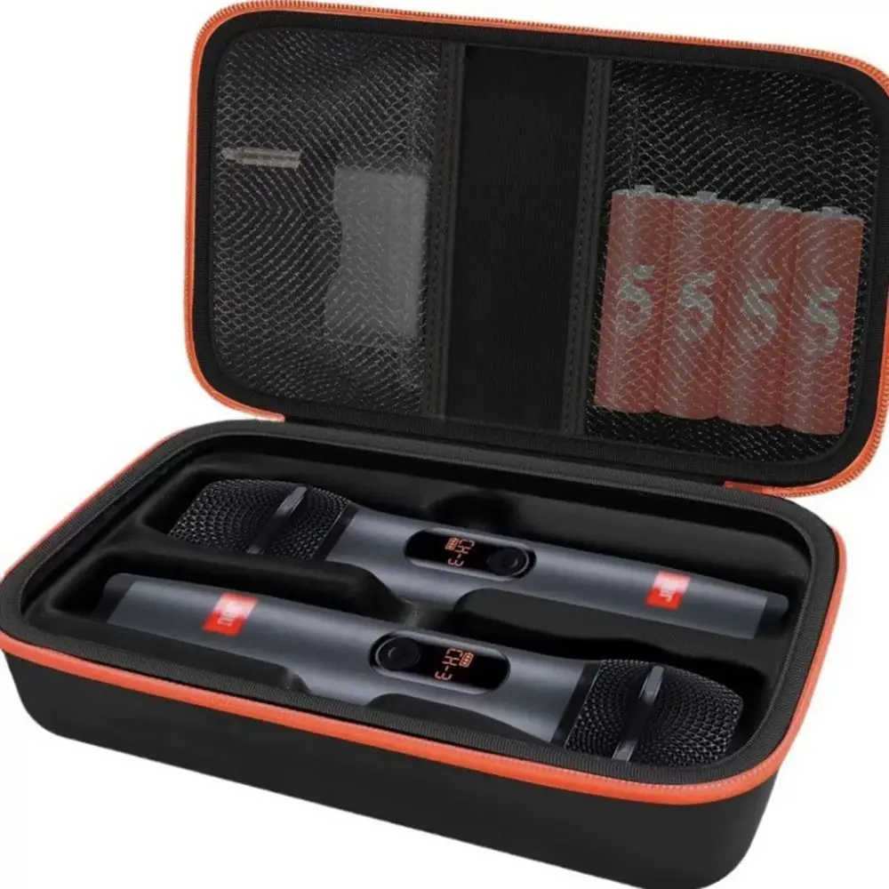 Hard Shell Microphone Case Dual Capacity Handheld Wireless Microphone ...