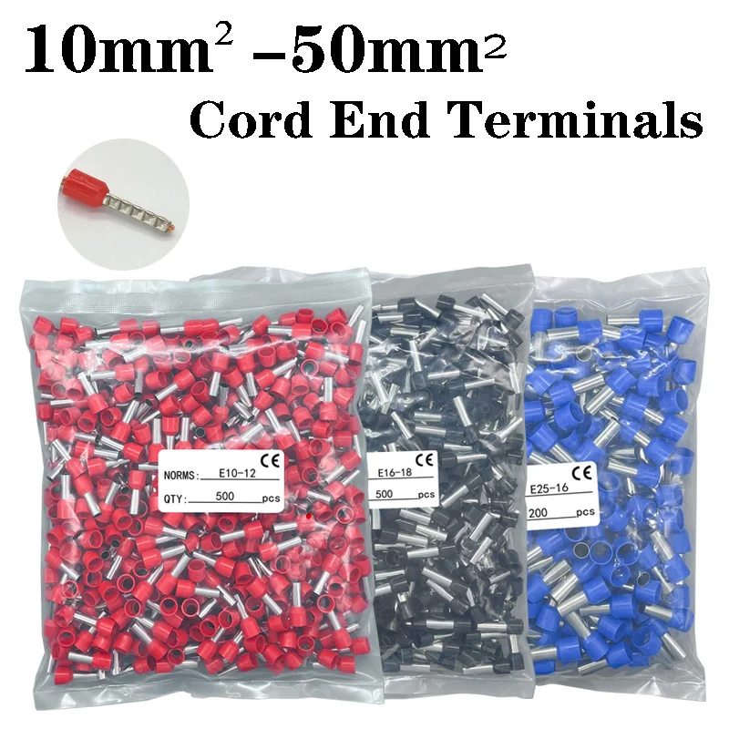 100-500PCS-Pure-Copper-Tubular-Terminals-Insulated-Cord-End-Terminals ...