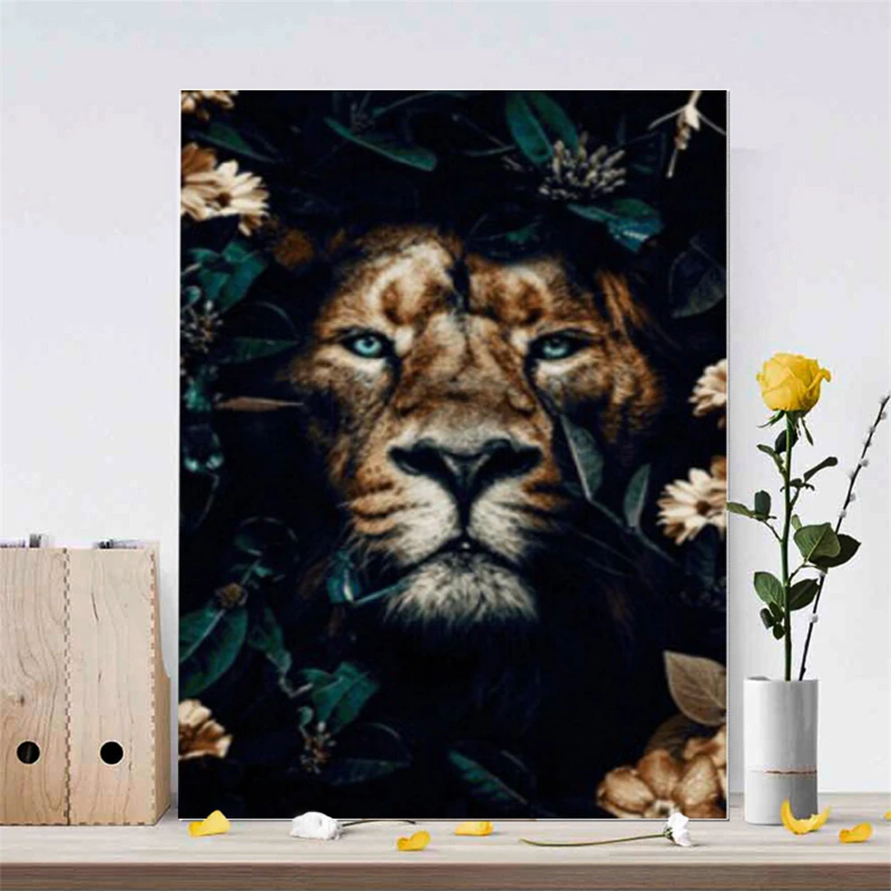 Orman-aslan-tuval-boyama-i-ek-hayvan-posterler-ve-bask-lar-Modern-duvar ...