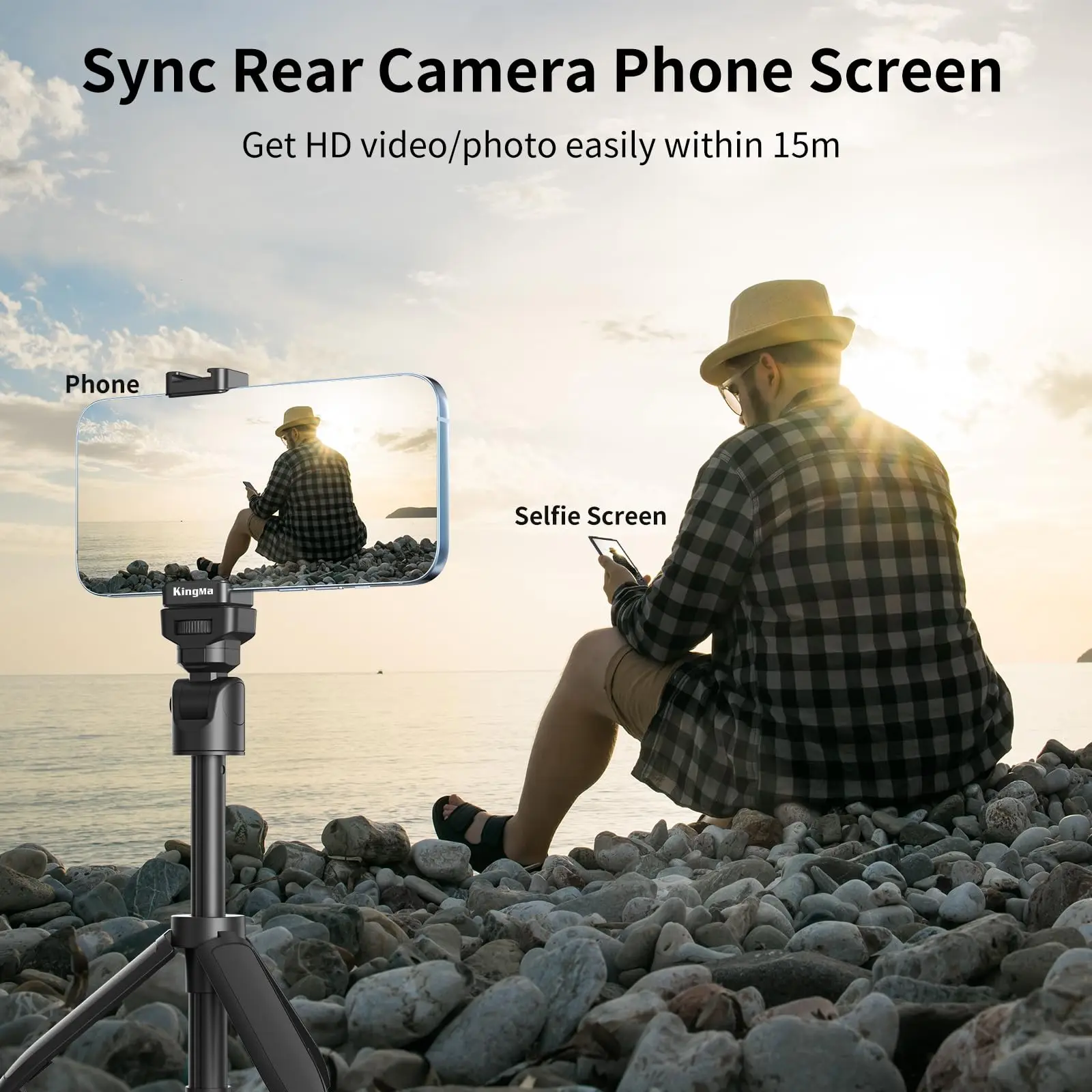 Newmowa-Phone-Vlog-Selfie-Monitor-Screen-Magnetic-Phone-Holder-Clip ...