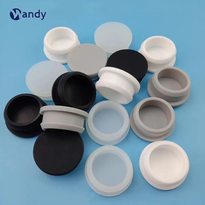 2.5-50.6mm Silicone Rubber Hole Caps T Type Plug Cover Snap-on Gasket ...
