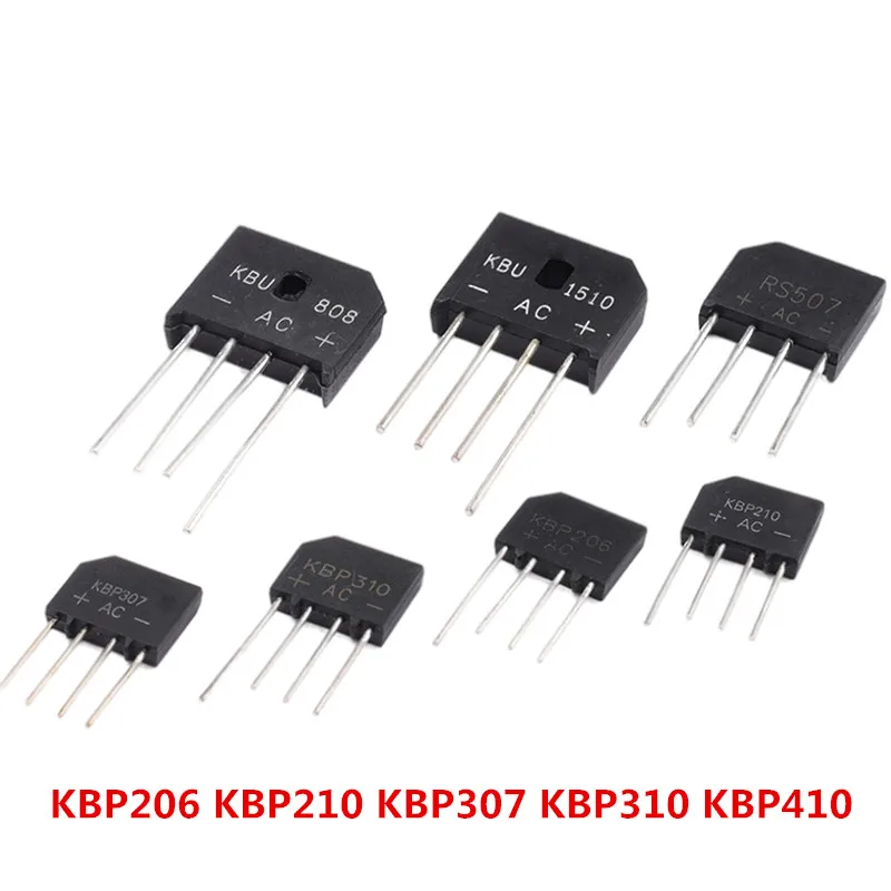 5PCS 2A 3A 4A 6A 8A 10A 15A 600V 800V 1000V Diode Bridge Rectifier ...