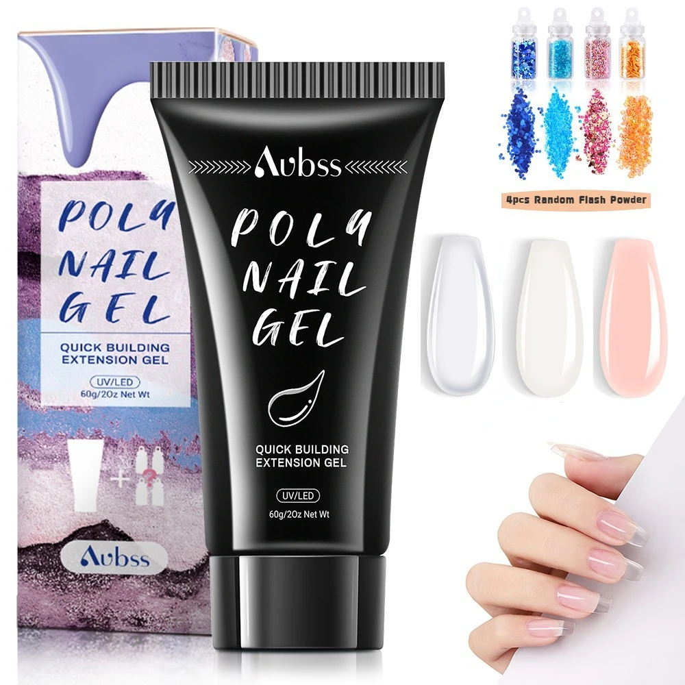 Aubss-60g-Uv-Nail-Building-Gel-Semi-Permanent-Acrylic-Poly-Nail-Gel-for ...