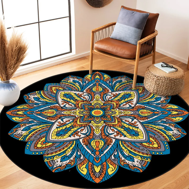 Retro-Mandala-Rug-Nordic-Balcony-Coffee-Table-Hanging-Basket-Living ...