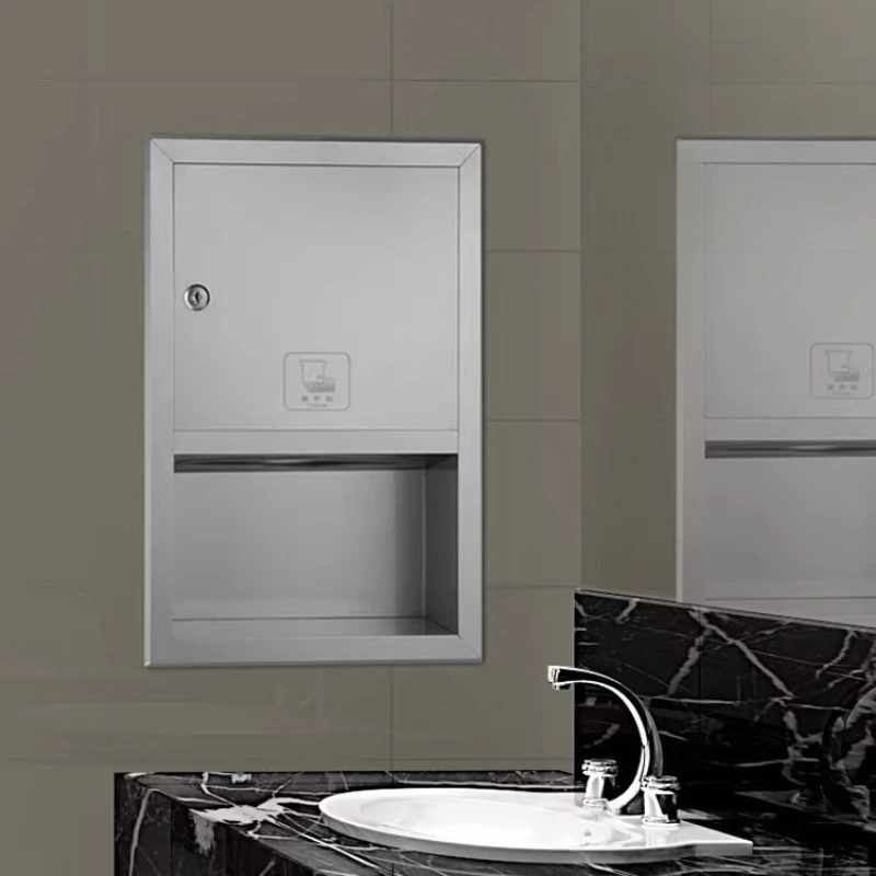 ‌In-Wall Bathroom Tissue Holder, 304 Stainless Steel Paper Dispenser ...