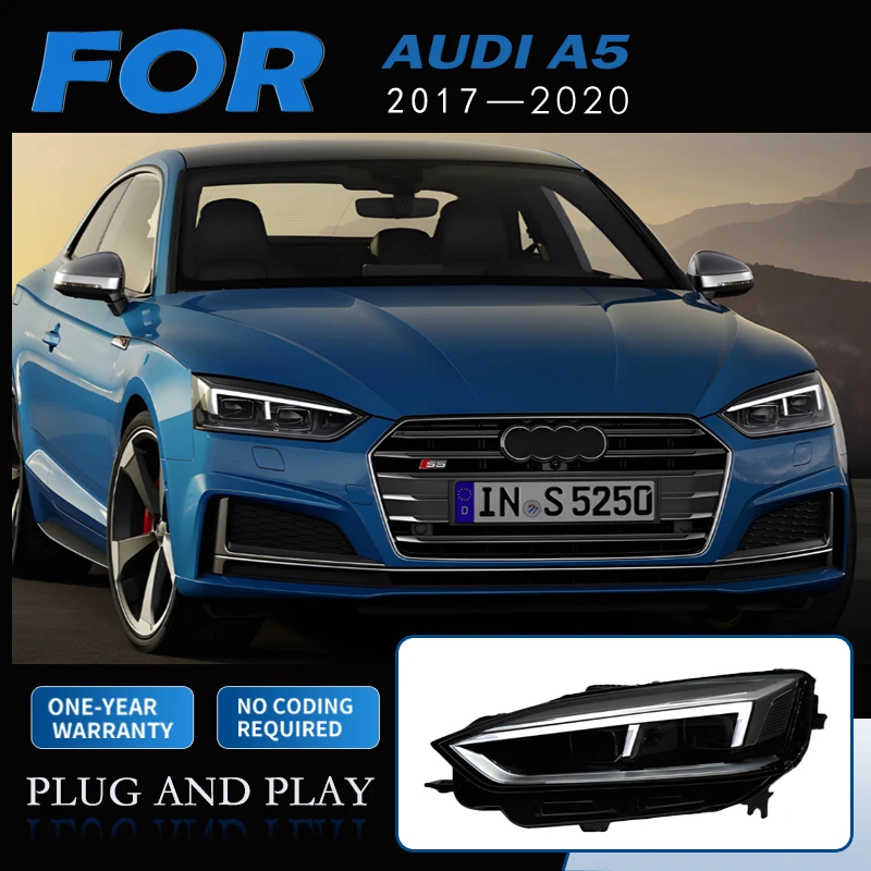 Headlight-For-AUDI-A5-LED-Headlights-2017-2020-A5-Head-Lamp-Car-Styling ...