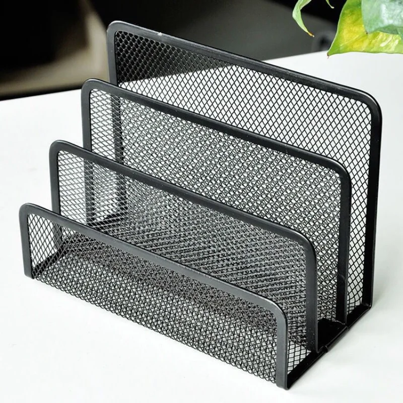 Mesh Desk Organizer File Storage Folder Holder Rack Metal Paper Tray ...