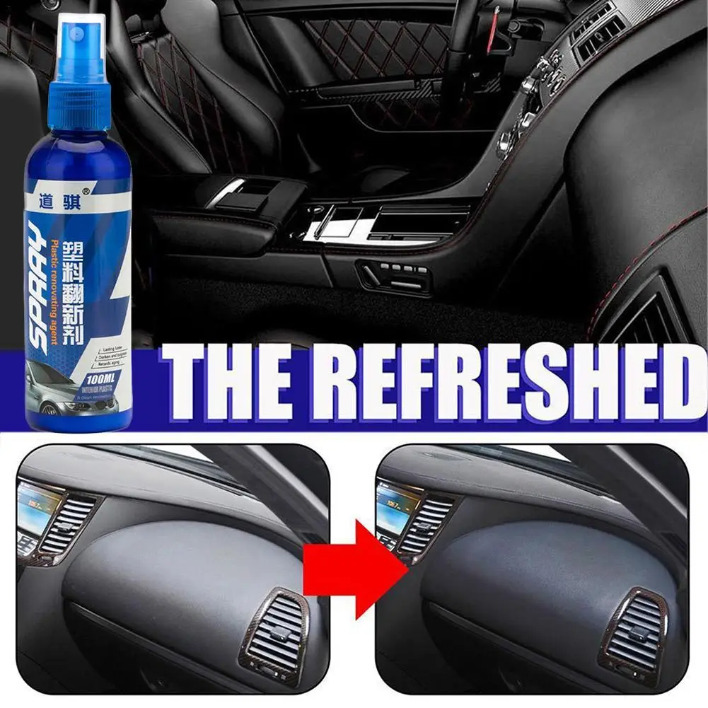 100ML-Car-Plastic-Restorer-Agent-Wax-Car-Interior-Plastic-Part-Leather ...