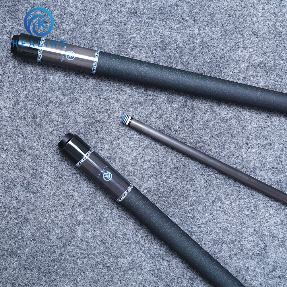 Carbon-Fiber-Billiard-Cue-Black-Technology-New-12-4mm-Tip-Play-Cue-UV ...