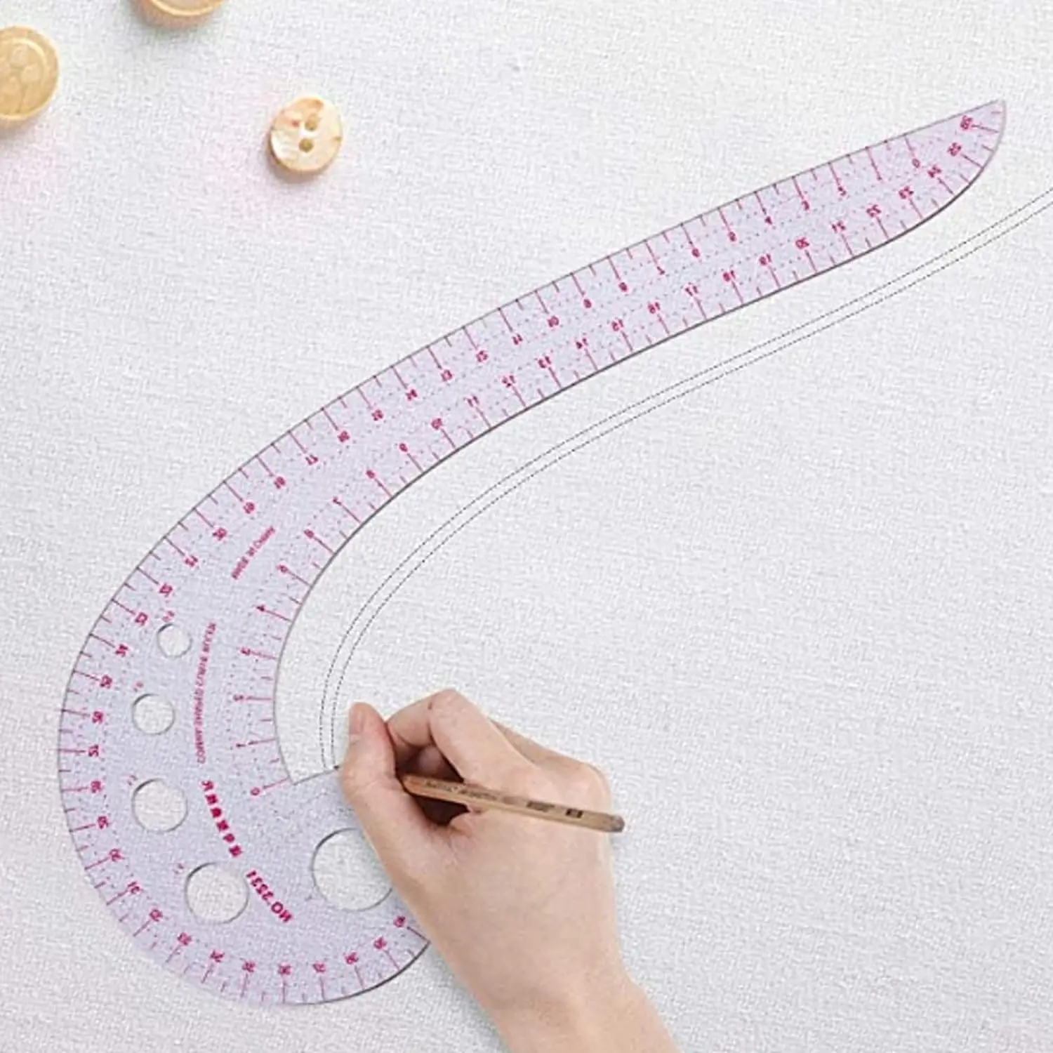 Clear-Metric-Sewing-Ruler-Set-Plastic-Sew-French-Curve-Ruler-for ...