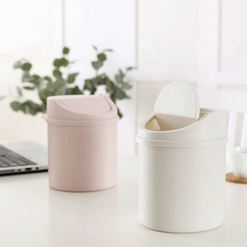 Mini-Desktop-Bin-Small-Trash-Can-Tube-With-Cover-Bedroom-Trash-Can ...