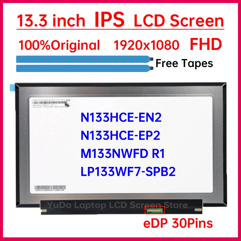 13-3-Inch-IPS-Laptop-LCD-Screen-N133HCE-EN2-LP133WF7-SPB2-M133NWFD-R1 ...