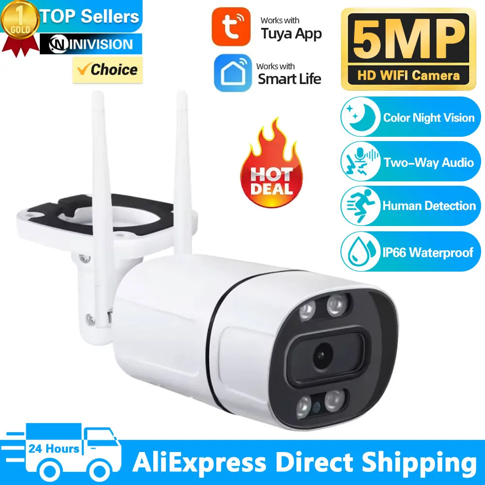 Tuya-Smart-Life-Home-Intelligent-Bullet-5MP-Color-Night-Vision-Camera ...