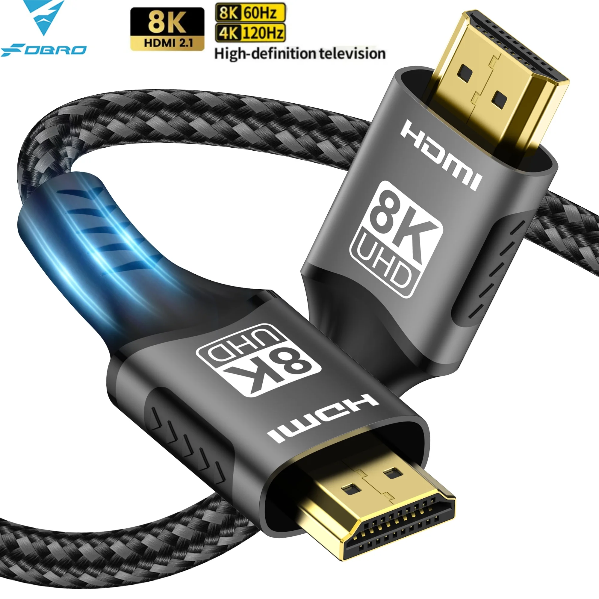 8K HDMI-Compatible 2.1 Cable 8K 60Hz 4K 120Hz 48Gbps Ultra High Speed ...