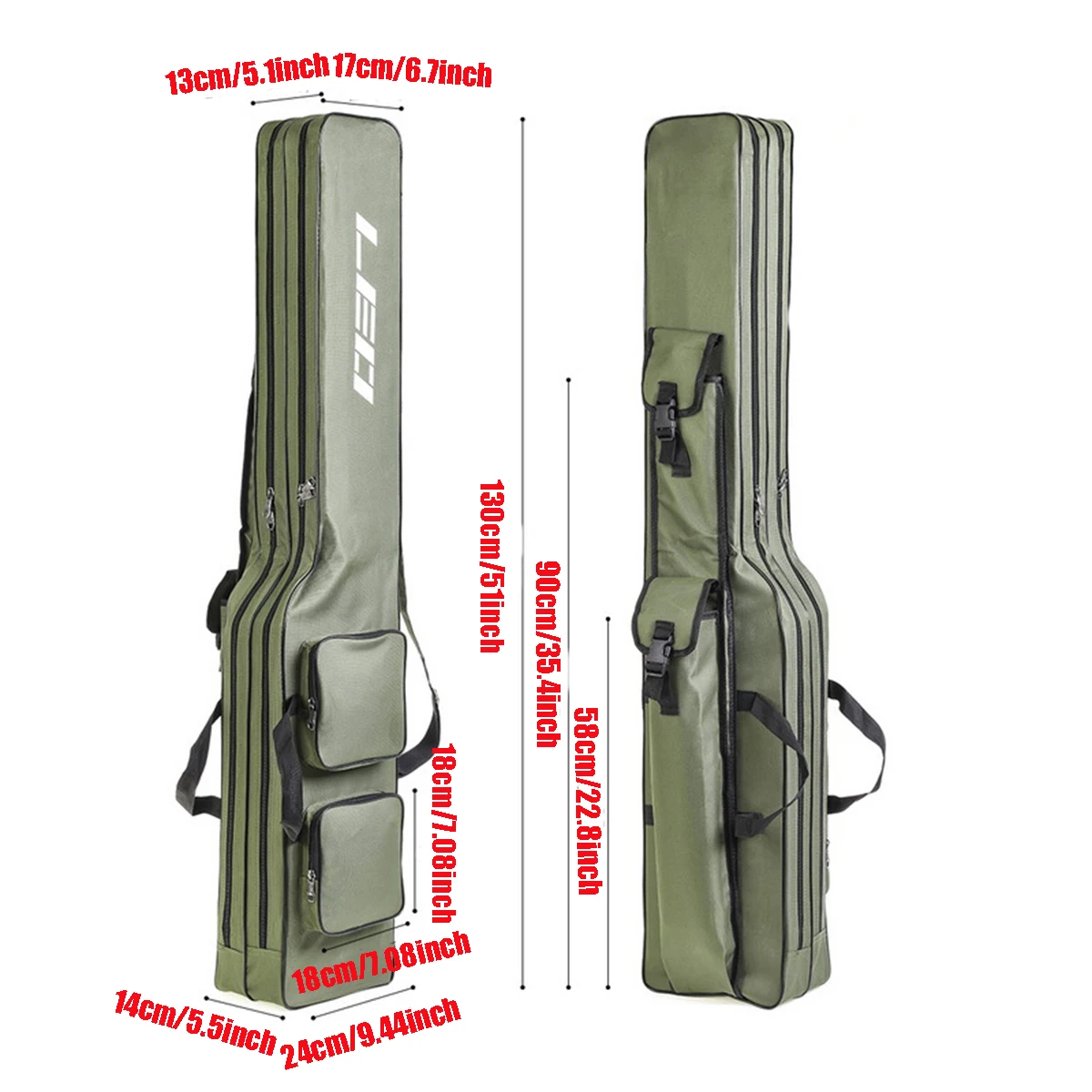 Fishing Rod Case,Portable Folding Fishing Rod Case Fishing Reel Storage ...