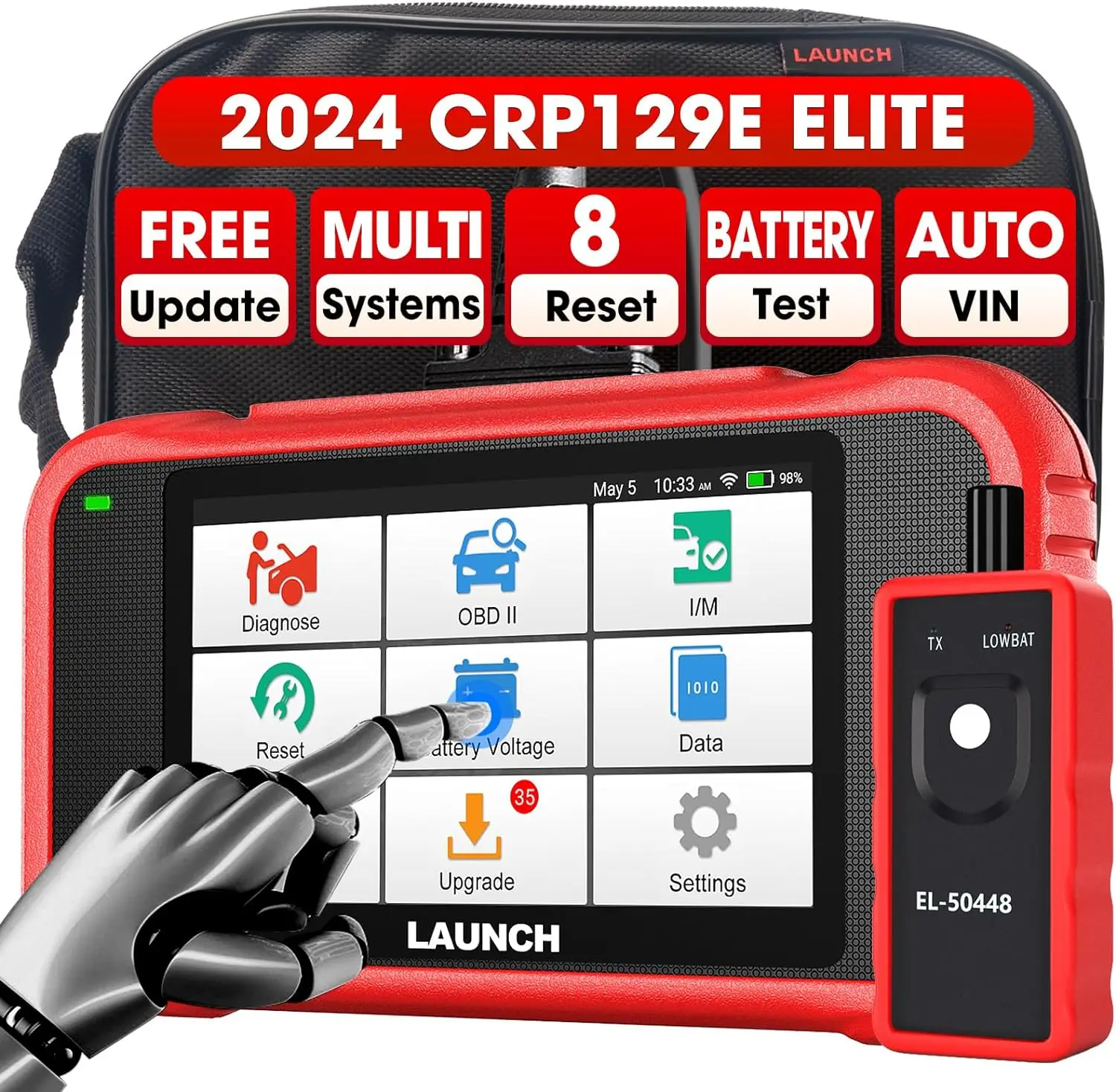 Launch-CRP129E-Elite-Vehicle-Diagnostic-Tool-Car-OBD2-Scanner-with-8 ...
