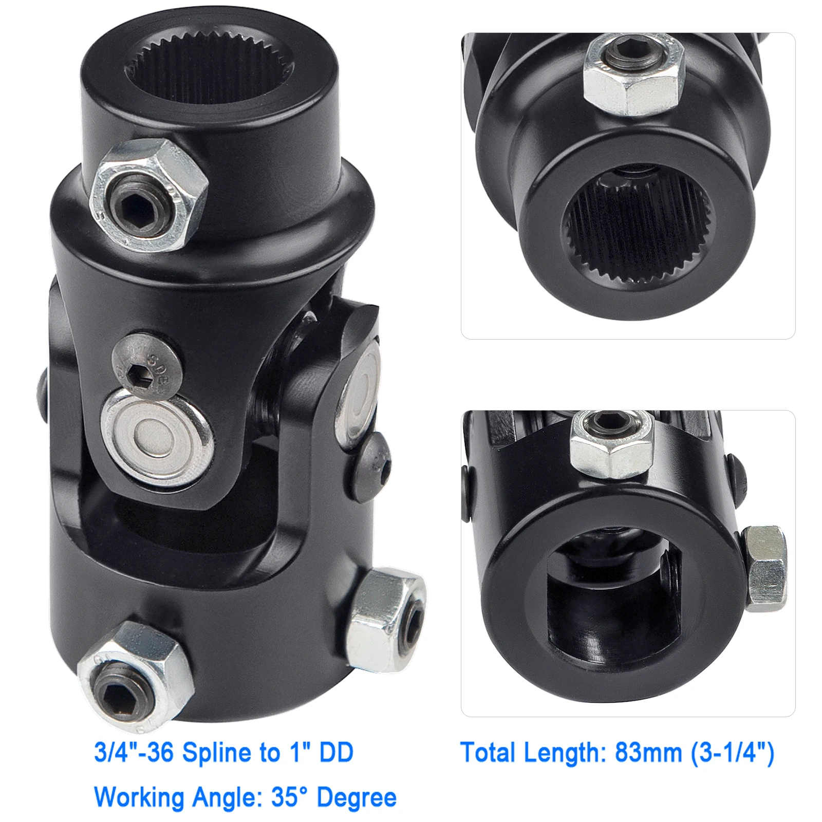 3-4-DD-X-3-4-36-Single-U-Joint-Shaft-Universal-Single-Steering-Shaft ...