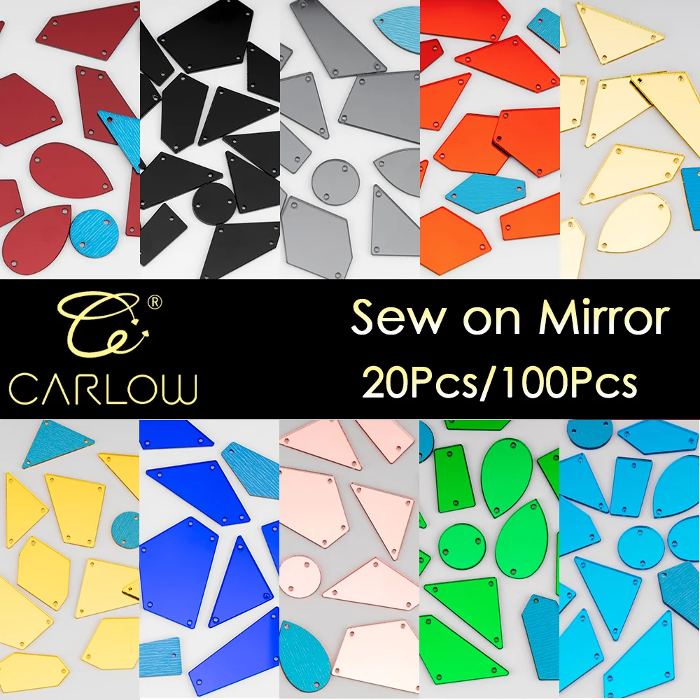 CARLOW-Mix-Size-Flat-Back-Acrylic-Mirror-Sew-on-Rhinestones-High ...