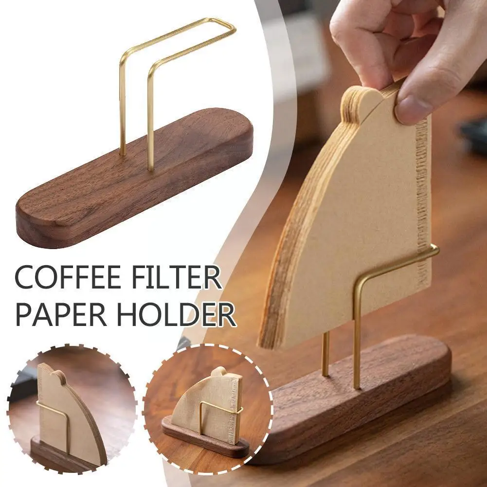 Walnut-Filter-Paper-Rack-Holder-Acess-rios-do-caf-Stand-Capacidade ...