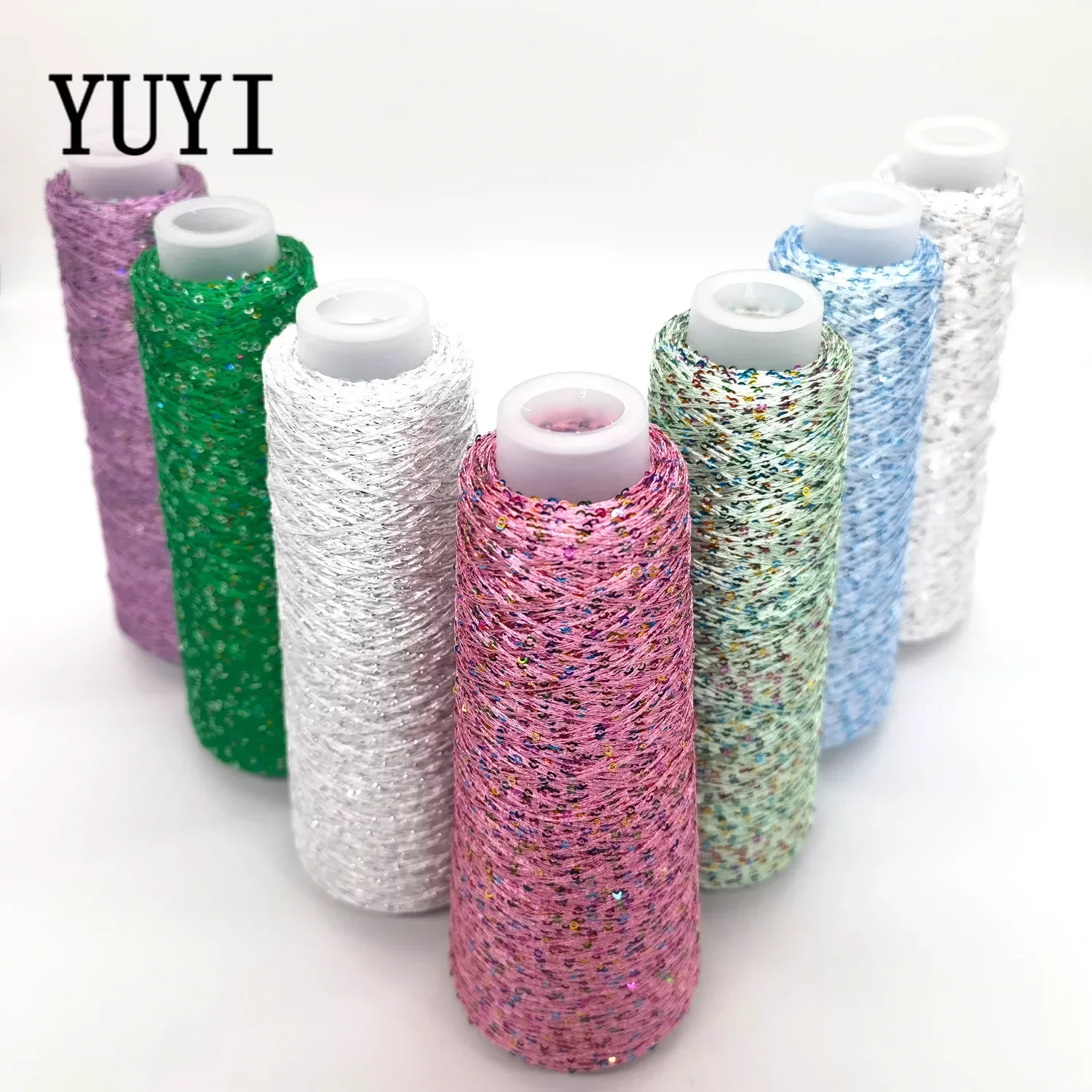YUYI-100g-Sequins-Yarn-2mm-Line-Yarn-Crochet-thread-ultra-dense-500M ...