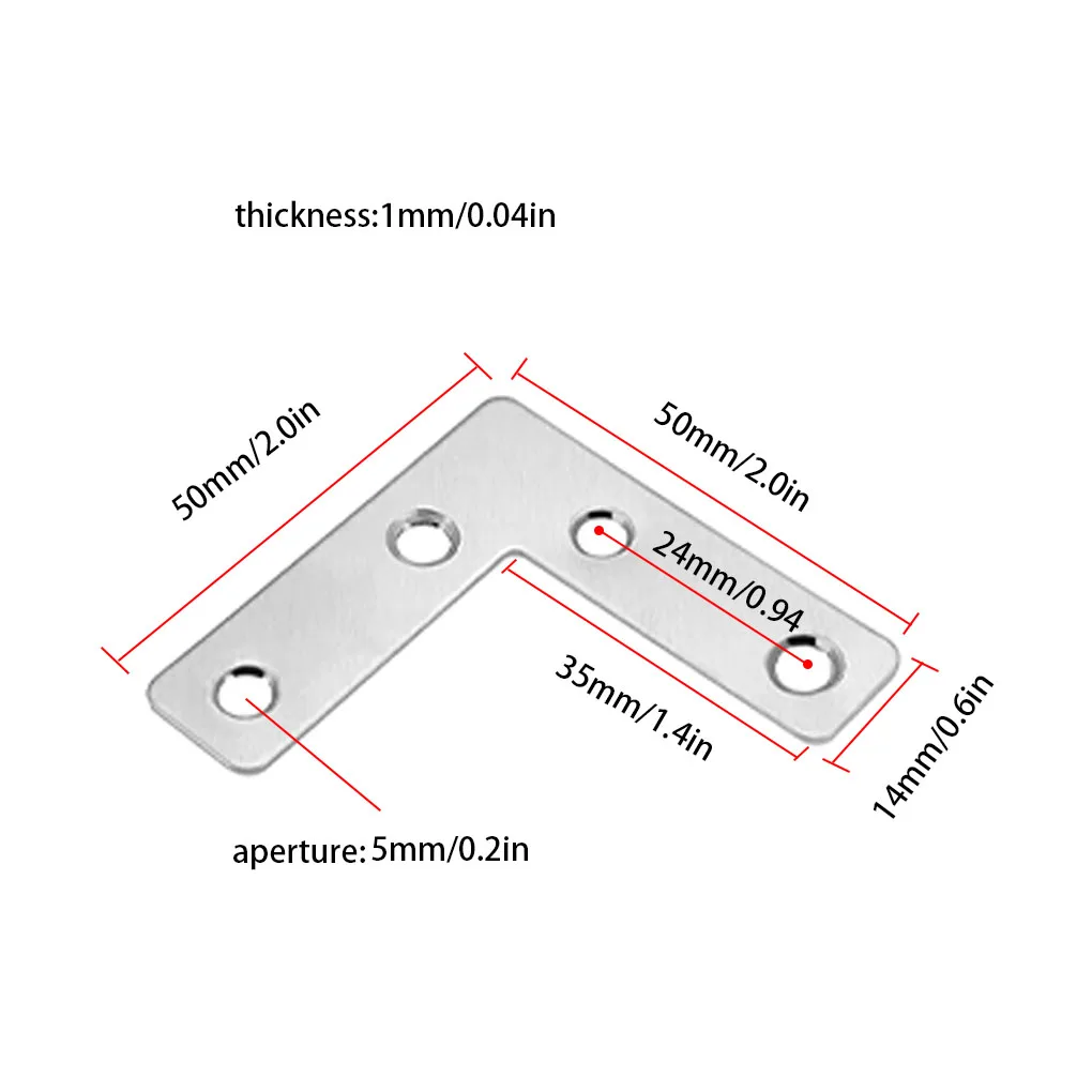 10pcs-L-Shaped-Flat-Plate-Table-Chair-Corner-Brace-Stainless-Steel ...